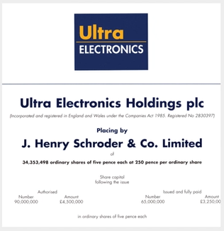 100 years of Ultra Electronics | Ultra
